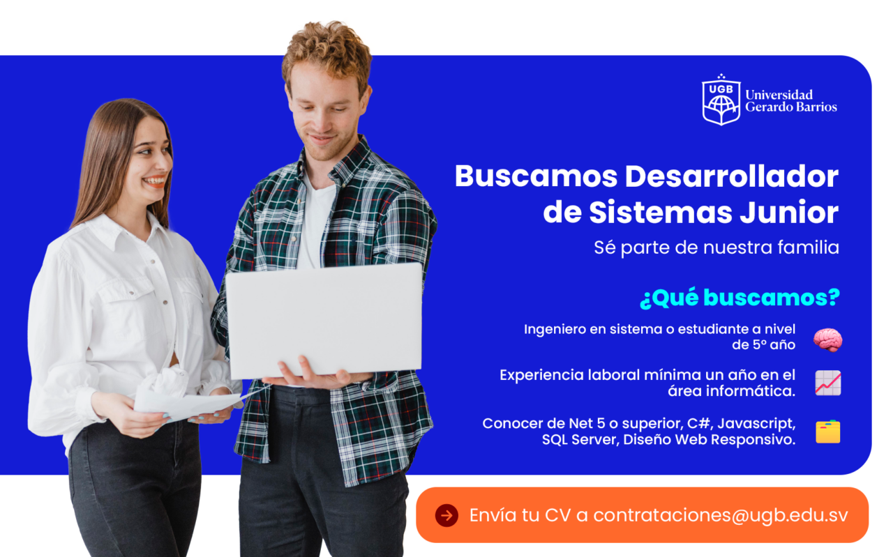 Plaza disponible: Desarrollador de Sistemas Junior